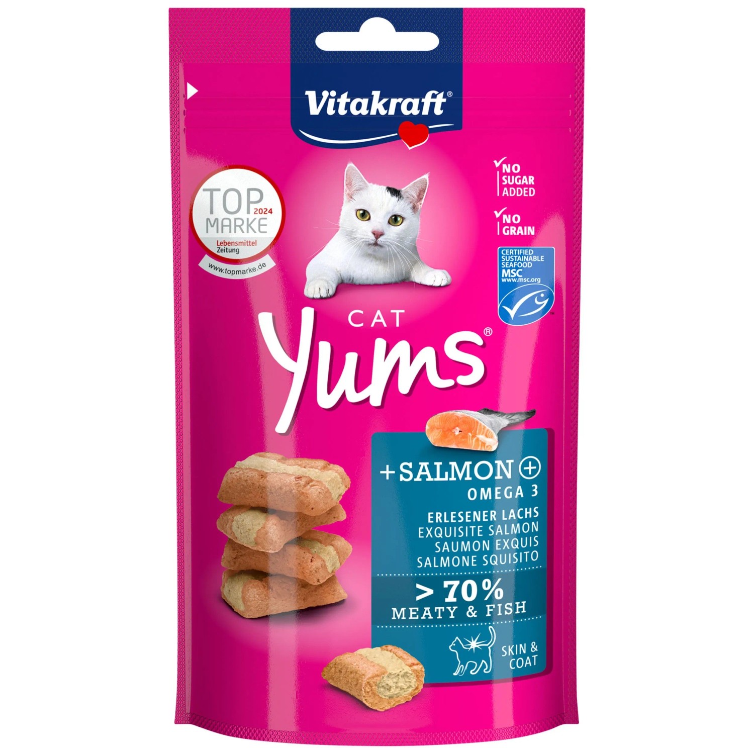 Vitakraft Cat Yums Katzensnack Lachs & Omega 3 40 g
