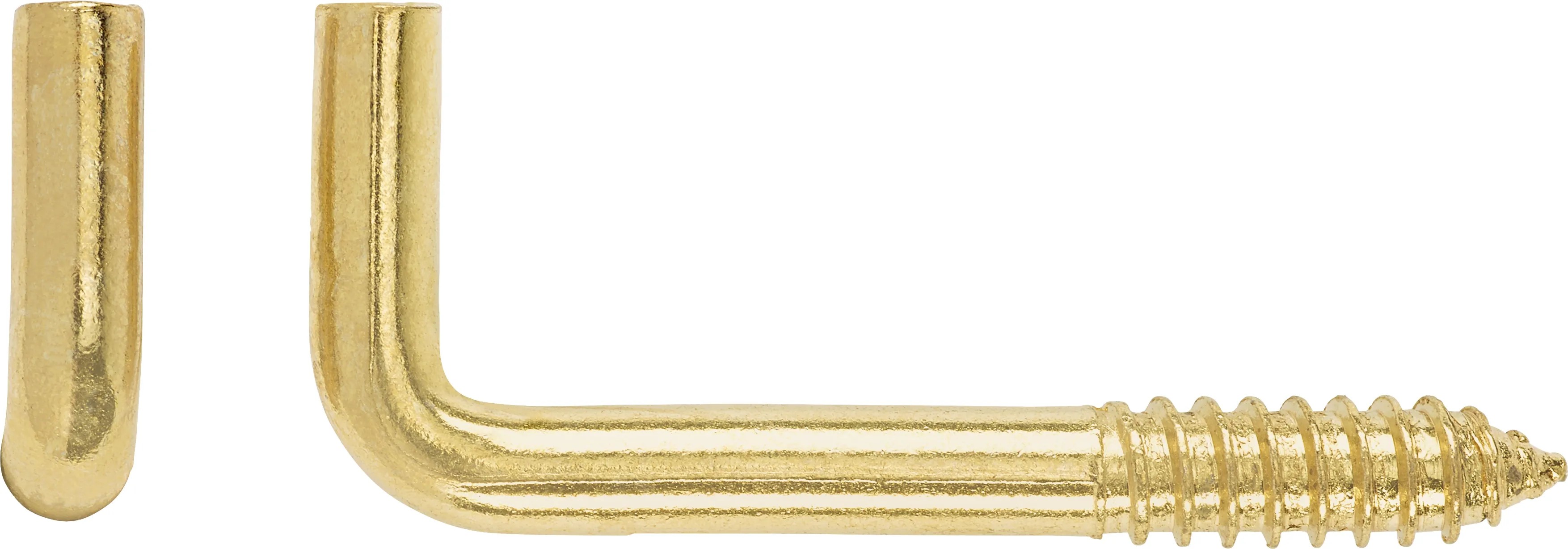Crochet à vis droit laitonné Ø 5,2 x 60 mm / 6 pcs