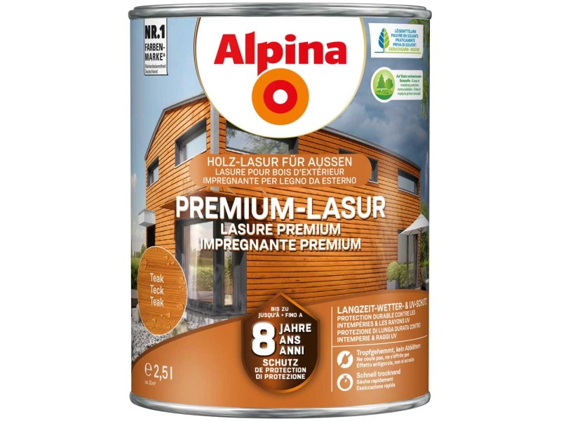 Alpina Premium-Lasur DIF Teak 2,5 l kaufen bei OBI