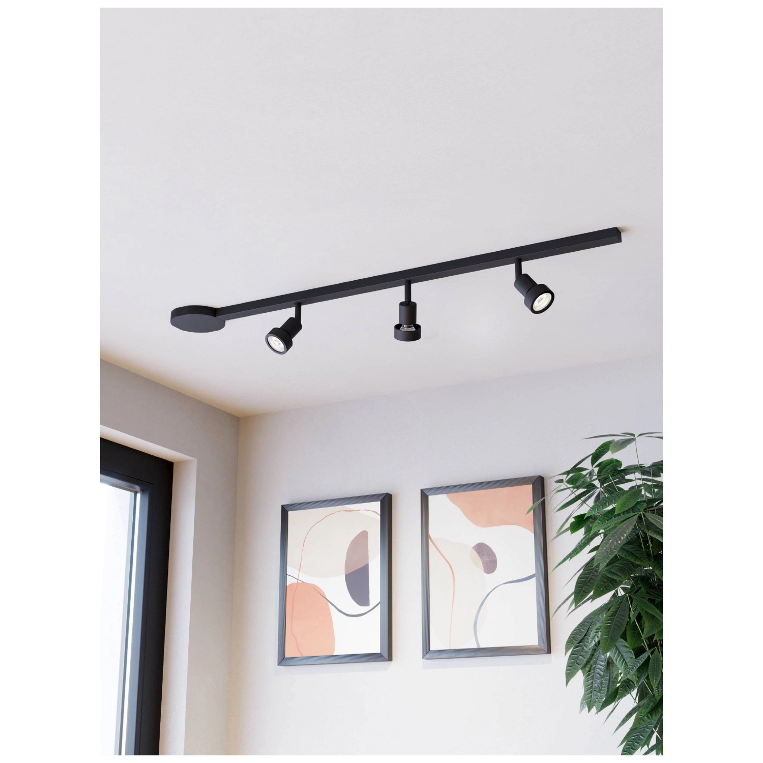 Eglo Lampada su binari Easy Track alluminio plastica Nero 3 pz ...