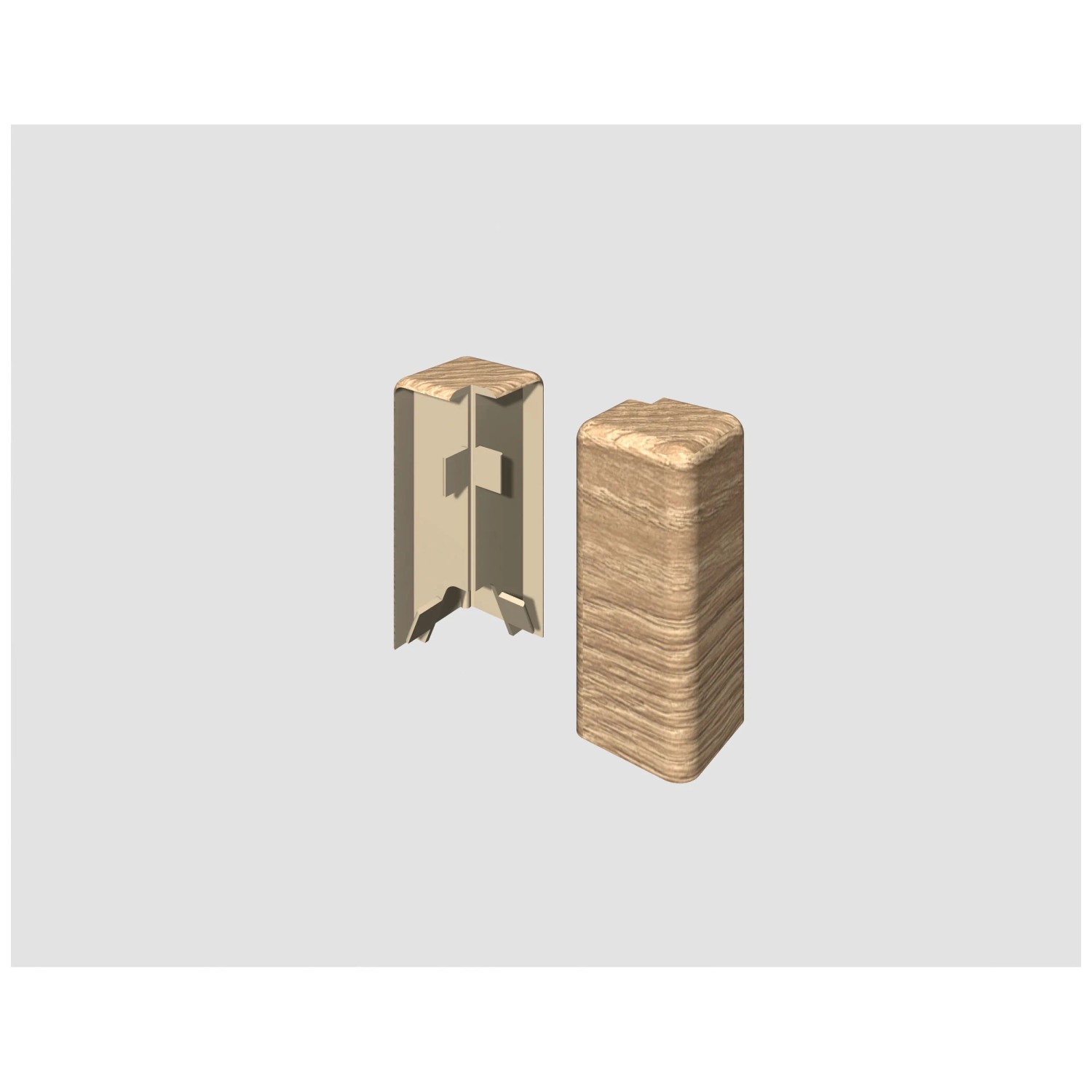 Egger Angle extérieur pour plinthes plastique Chêne taupe 60 mm / 2 pcs