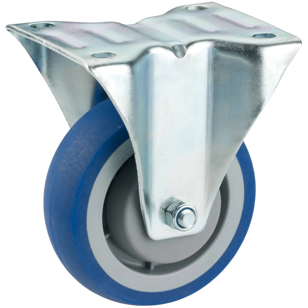 Doerner + Helmer Roulette fixe transport acier galvanisé Bleue Ø 8 cm/H ...