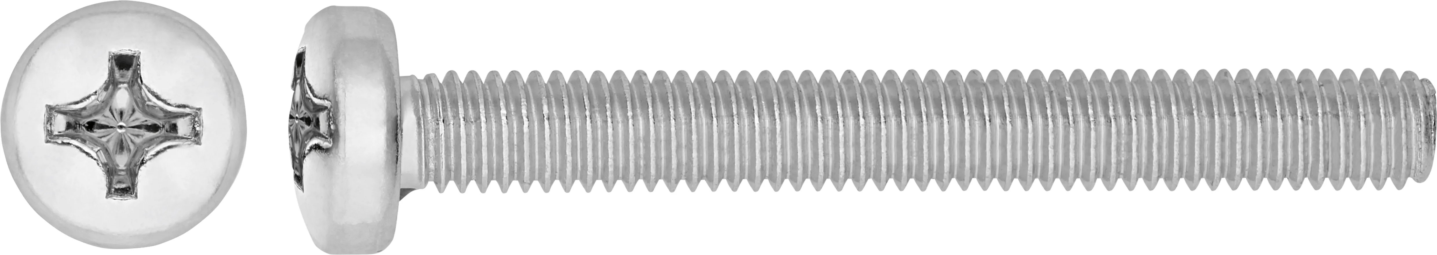 Vis filetée Ø 4 x 16 mm acier 5 pcs