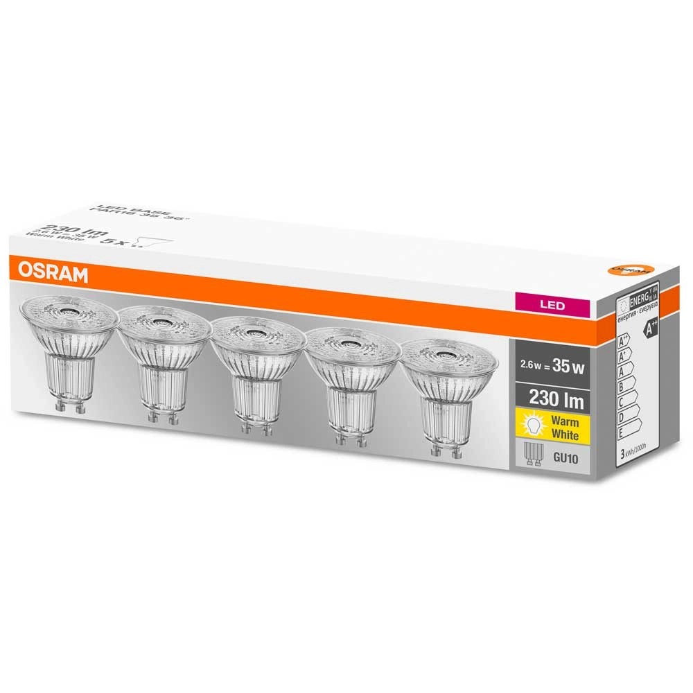 Osram Led Leuchtmittel Base Reflektor Par16 Gu10 Warmweiss 35w 230lm