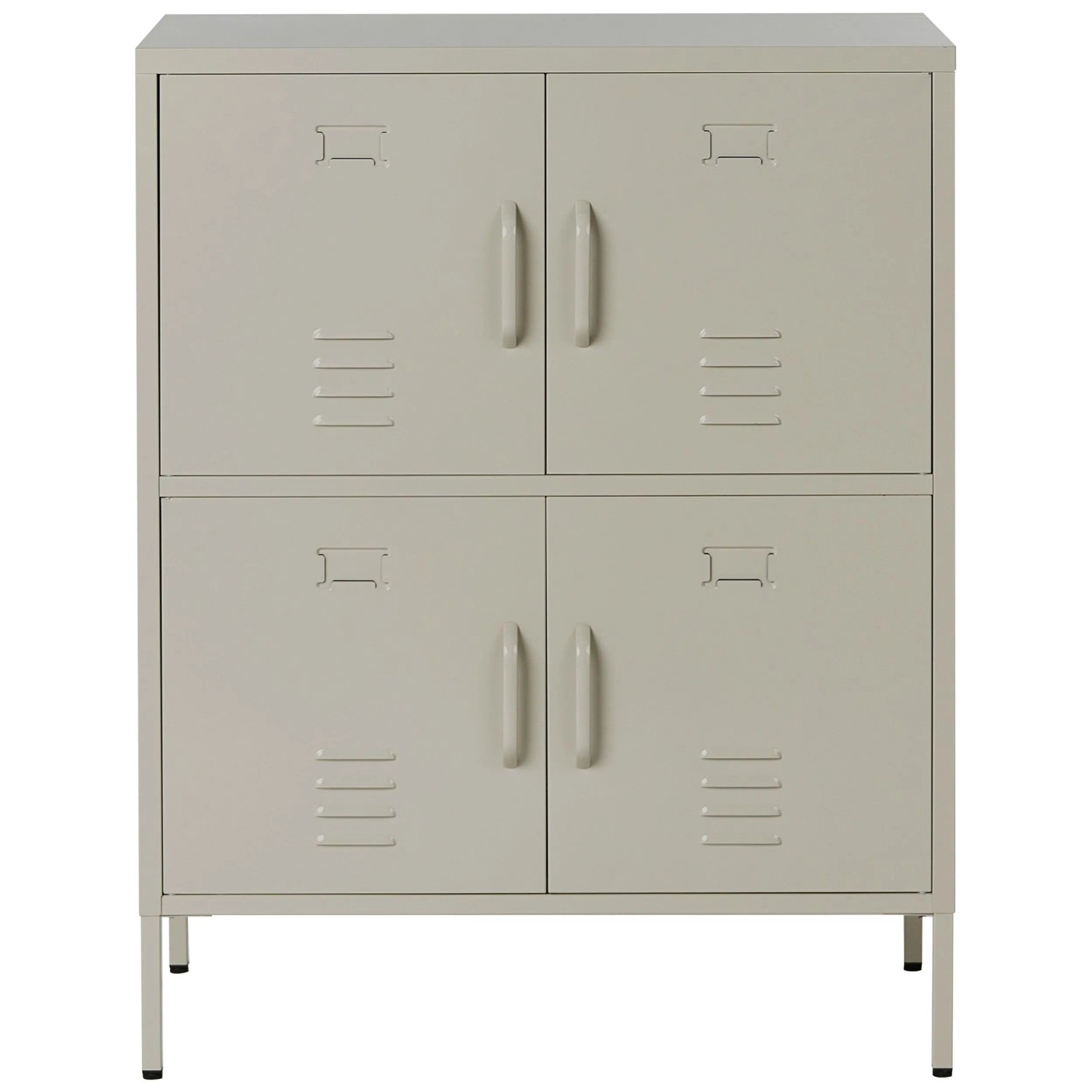 Beliani Armadio da ufficio Holbeck Beige 101 x 80 x 40 cm