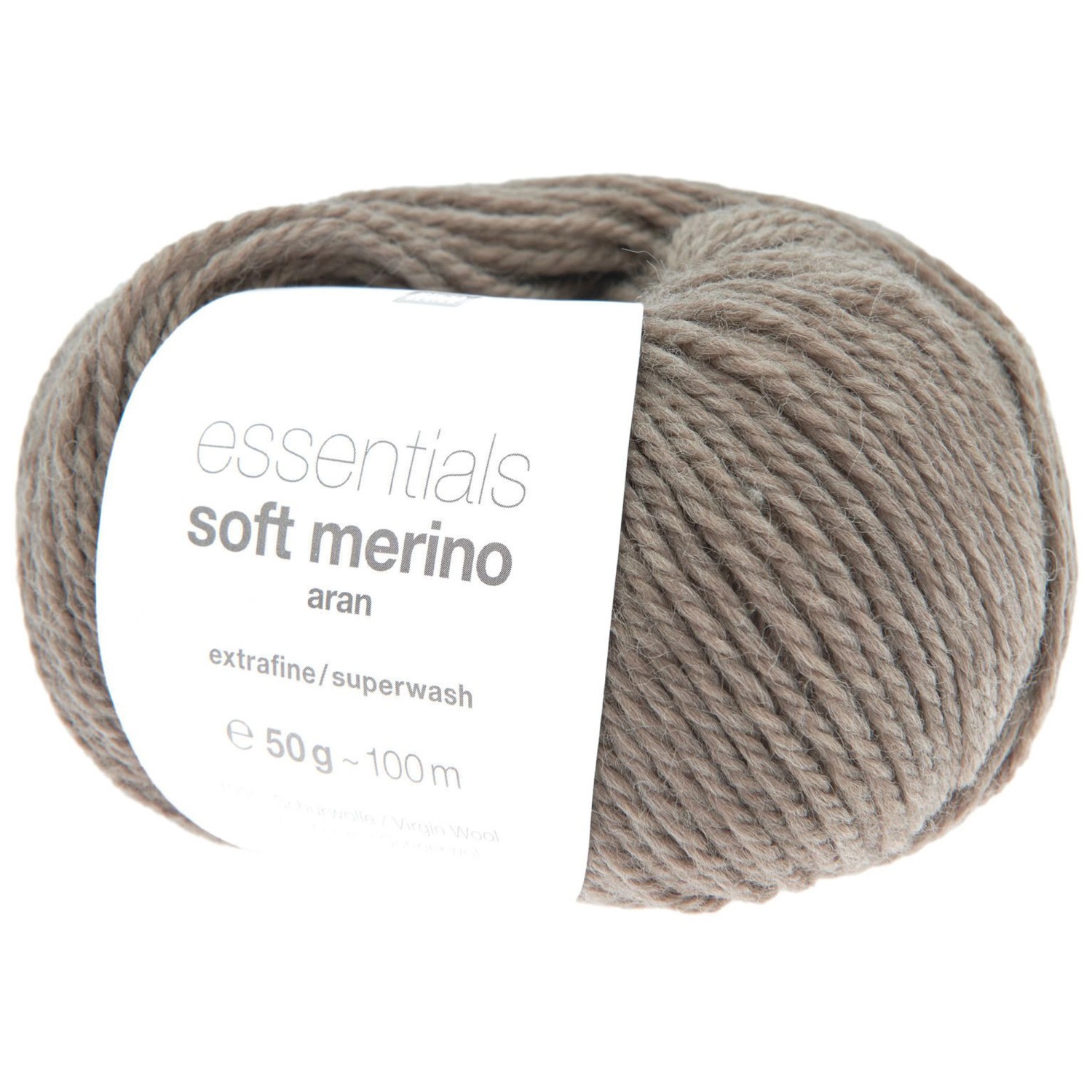Rico Design Wolle Essentials Soft Merino Aran Kiesel Stärke 5 mm / 50 g ...