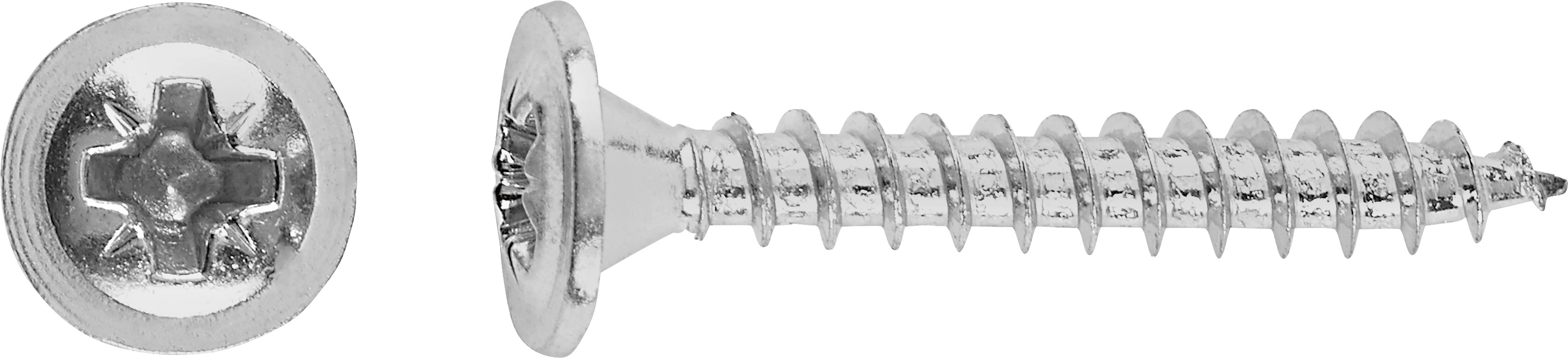 Vis universelle à tête plate entraînement PZ Ø 3,5 x 25 mm 30 pcs