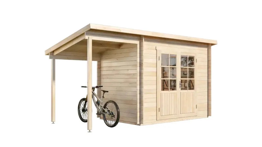 Alpholz Holz-Gartenhaus Pultdach Unbehandelt 920 cm x 225 cm kaufen bei OBI