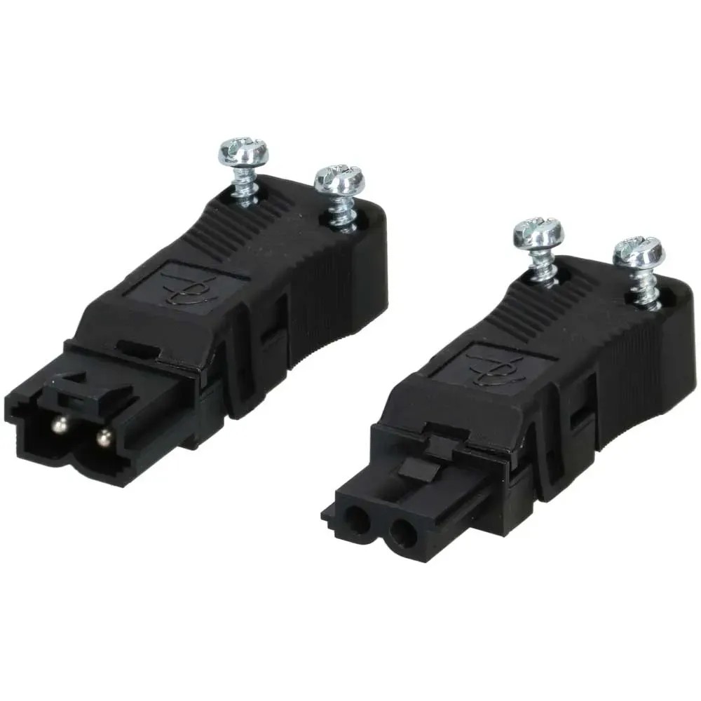 Stecker und Kupplung AC 164 flach Schwarz 250 V / 16 A / 2-polig kaufen ...