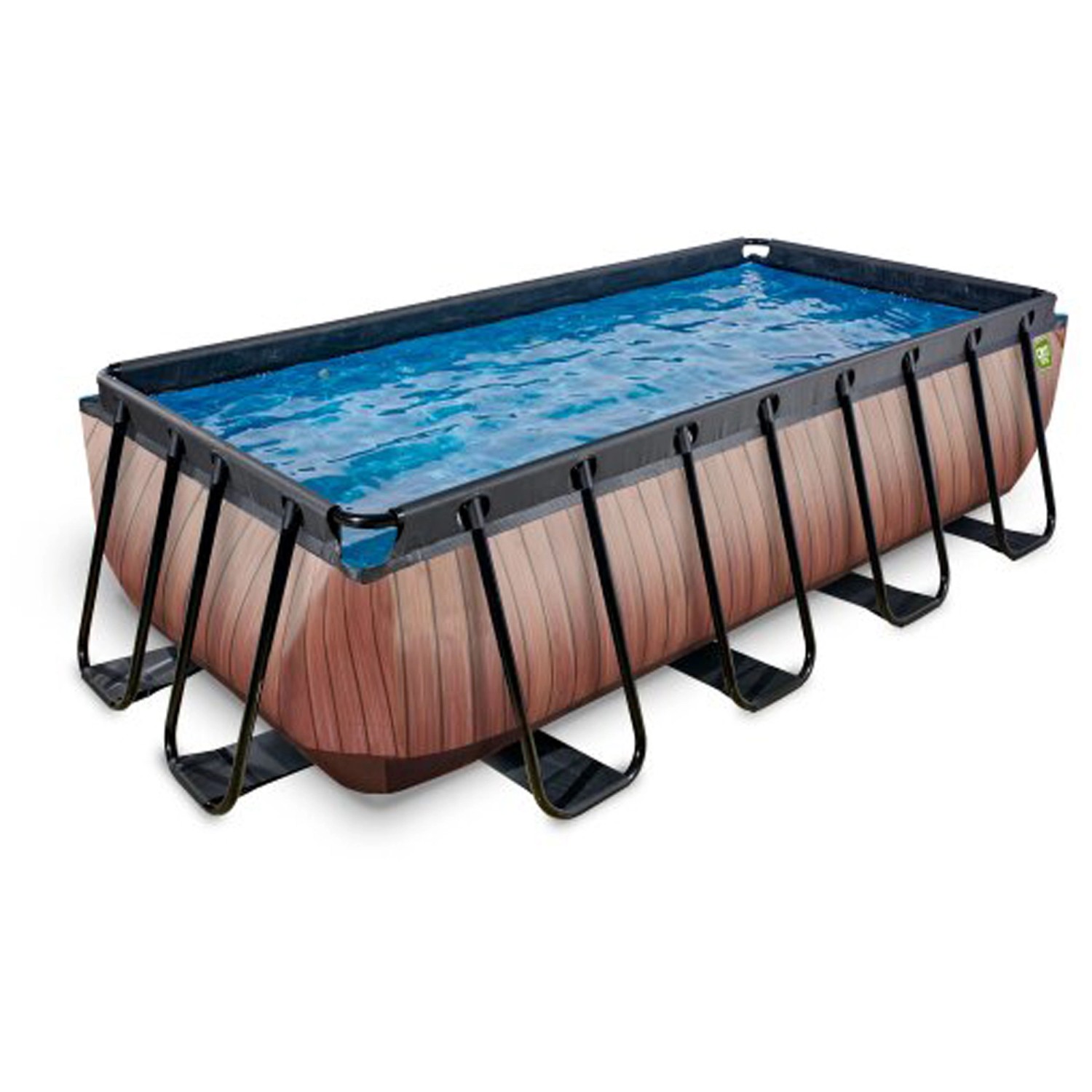 Exit Pool Wood Braun (HxBxT) 100 x 400 x 200 cm inkl. Sandfilterpumpe ...