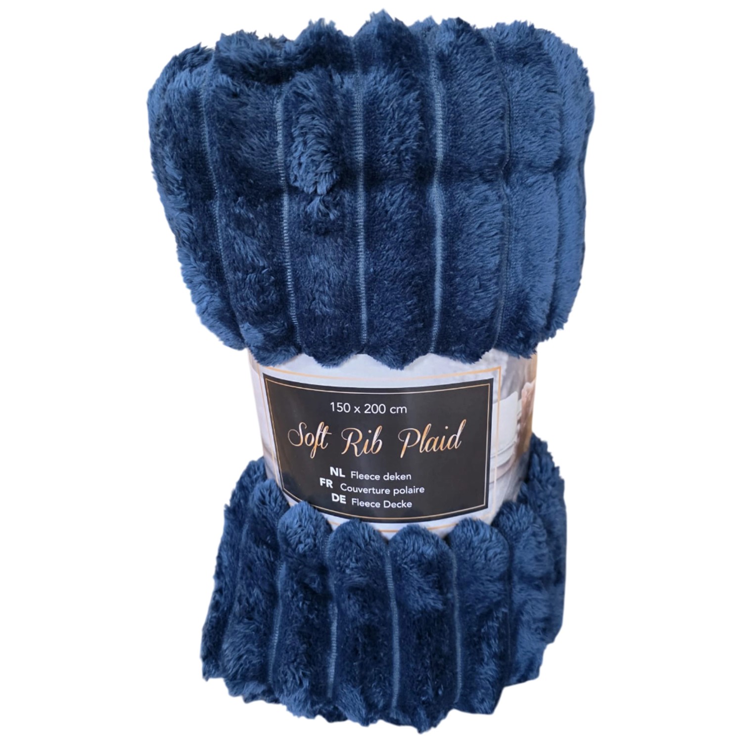 Coperta di pile di poliestere Blu 150 x 200 cm