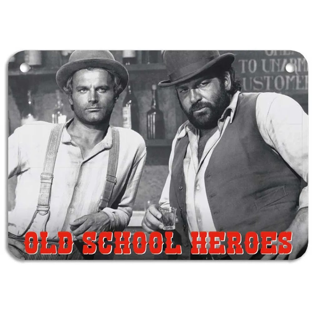 Puag Blechschild mit Kordel Old School Heroes Blech 11,5 x 16,5 cm ...