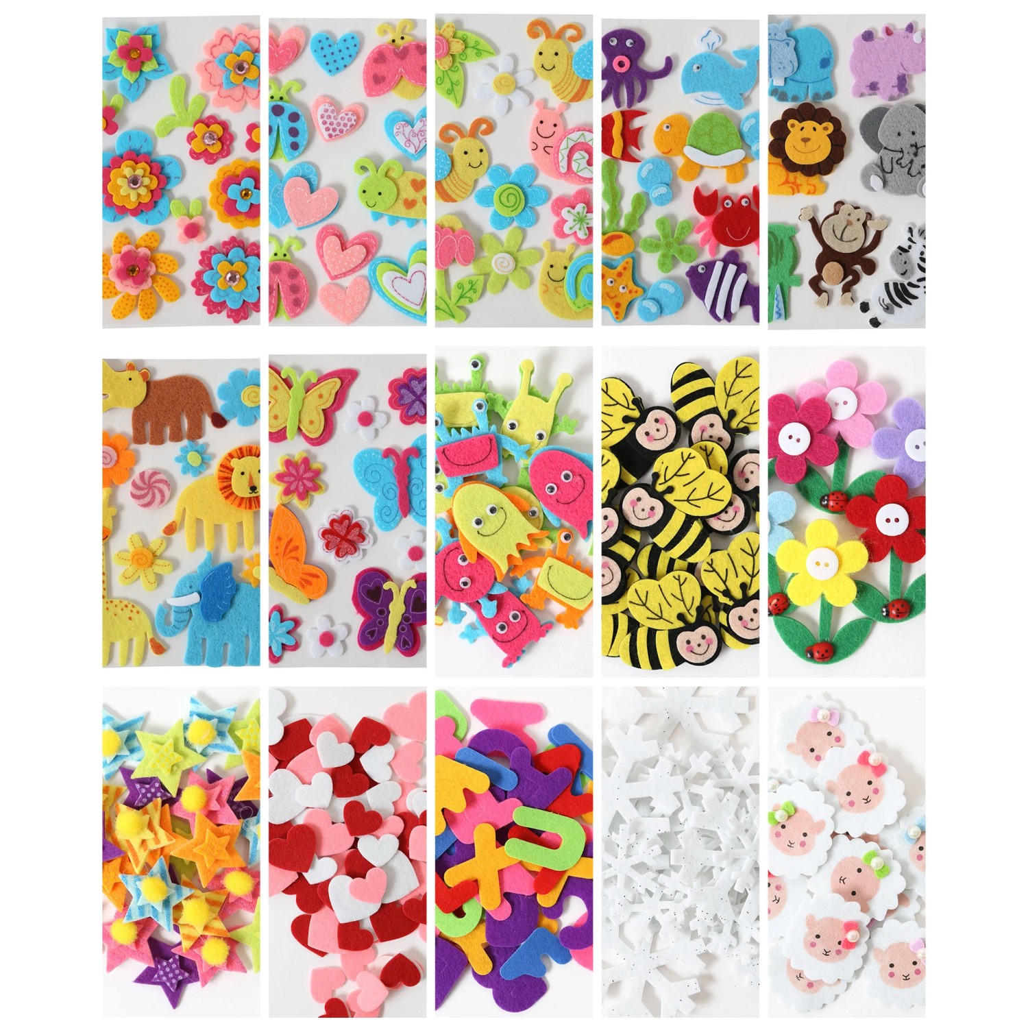 I am Creative Filzsticker Filzi Meerestiere Filz Mehrfarbig 12 Stk ...