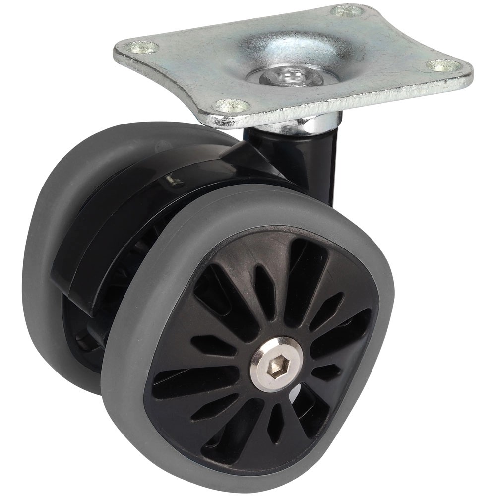 Doerner + Helmer Roulette pivotante PA / PU Grise Ø 5,8 cm / hauteur 7,8 cm