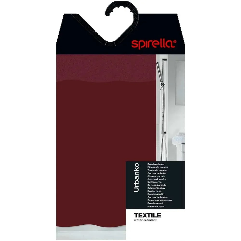 Spirella Duschvorhang Urbanko Textil Rot 180 x 180 cm