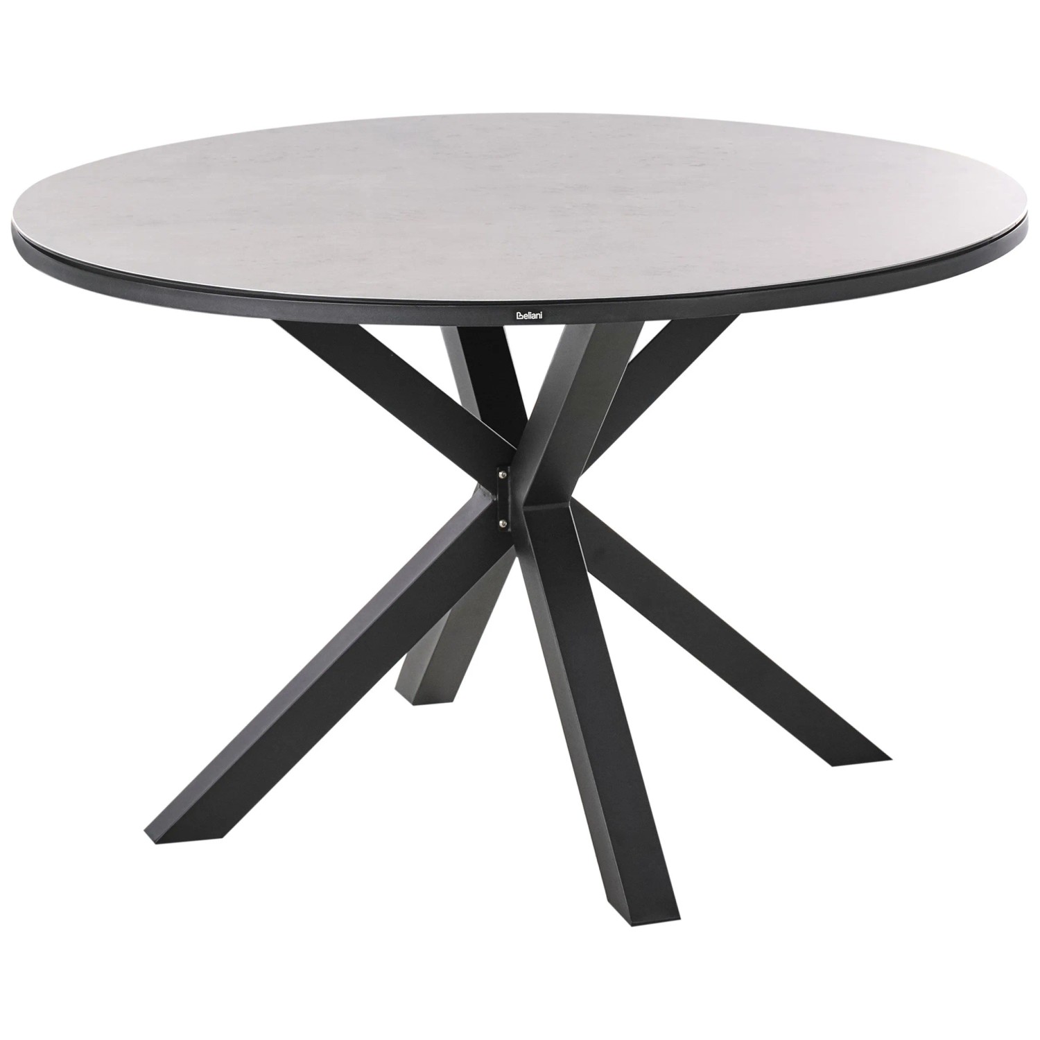 Beliani Set mobili giardino Maletto/Taviano 4 posti grigio-nero cuscini ...