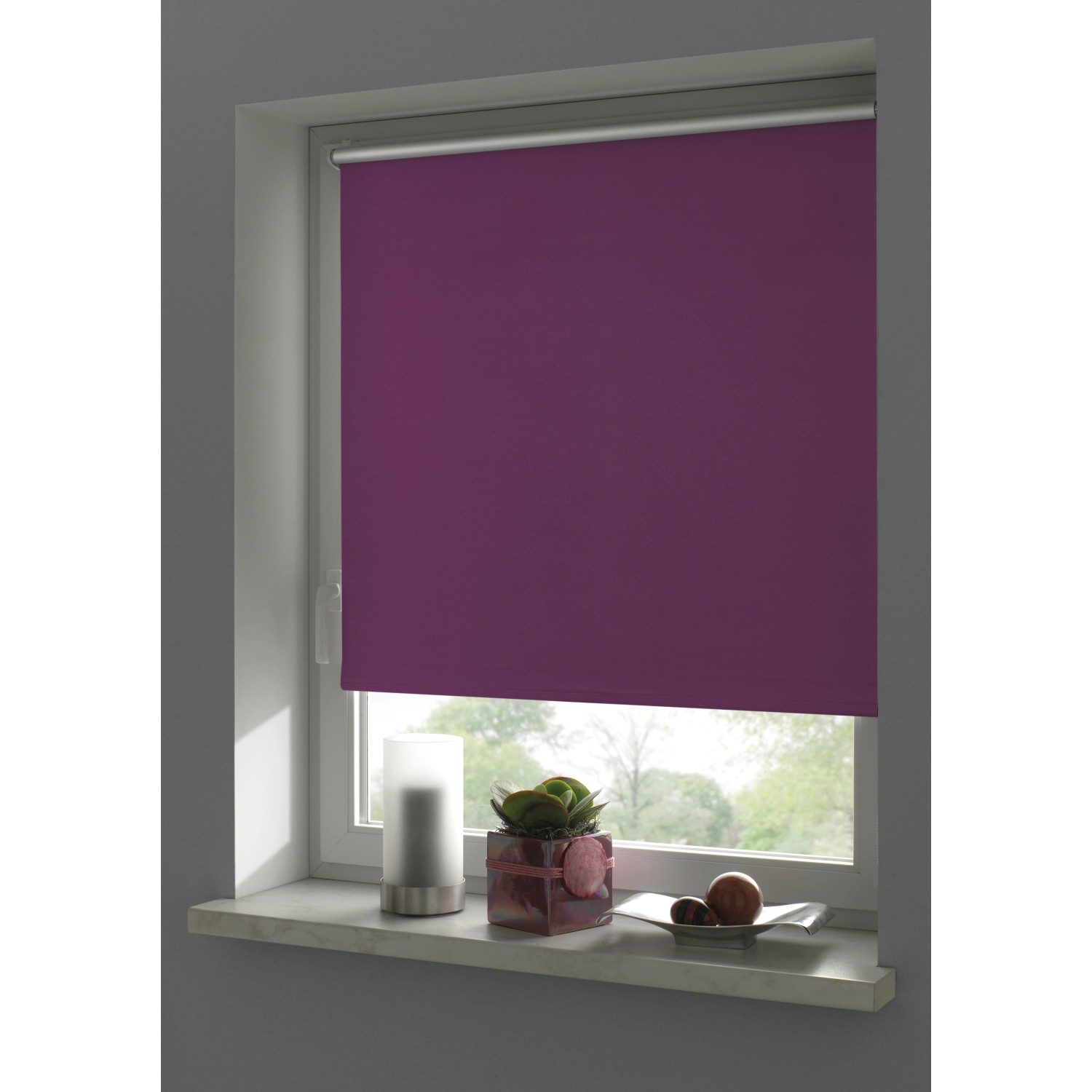 Gardinia EasyFix Rollo Thermo 45 x 150 cm Lila kaufen bei OBI