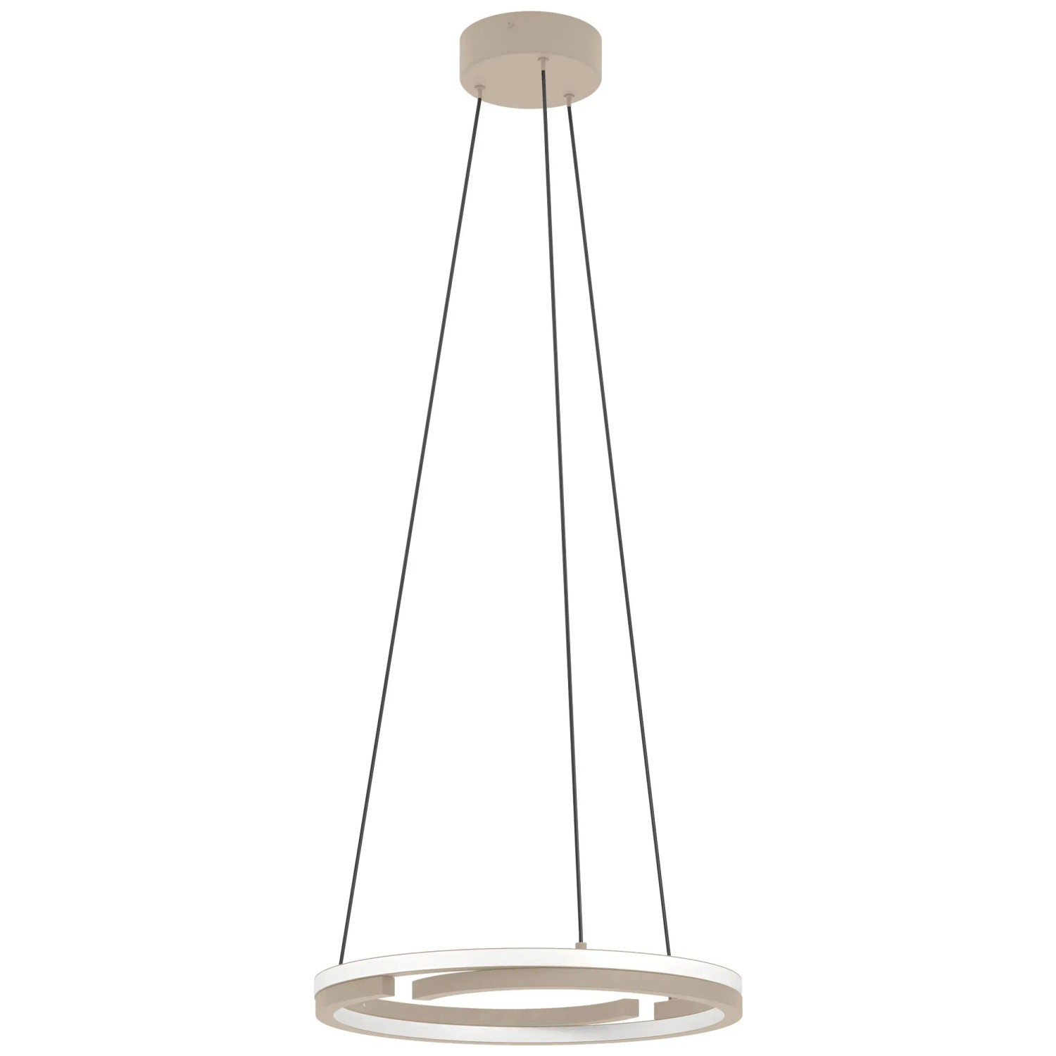 Eglo LED-Pendelleuchte Mezzomonte Aluminium Stahl Sandfarbe Ø 48 x 110 cm