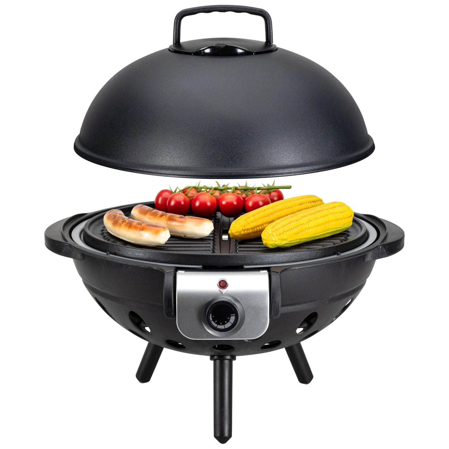 Nouvel Elektrogrill Globe Stahl Schwarz (HxBxT) 45 x 50 x 50,5 cm / 1'600 W