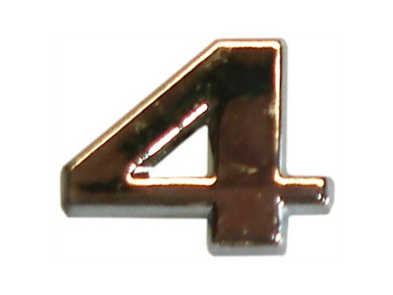 Sticker Zahl 4 Chrom 3D / 3 x 3 cm kaufen bei OBI