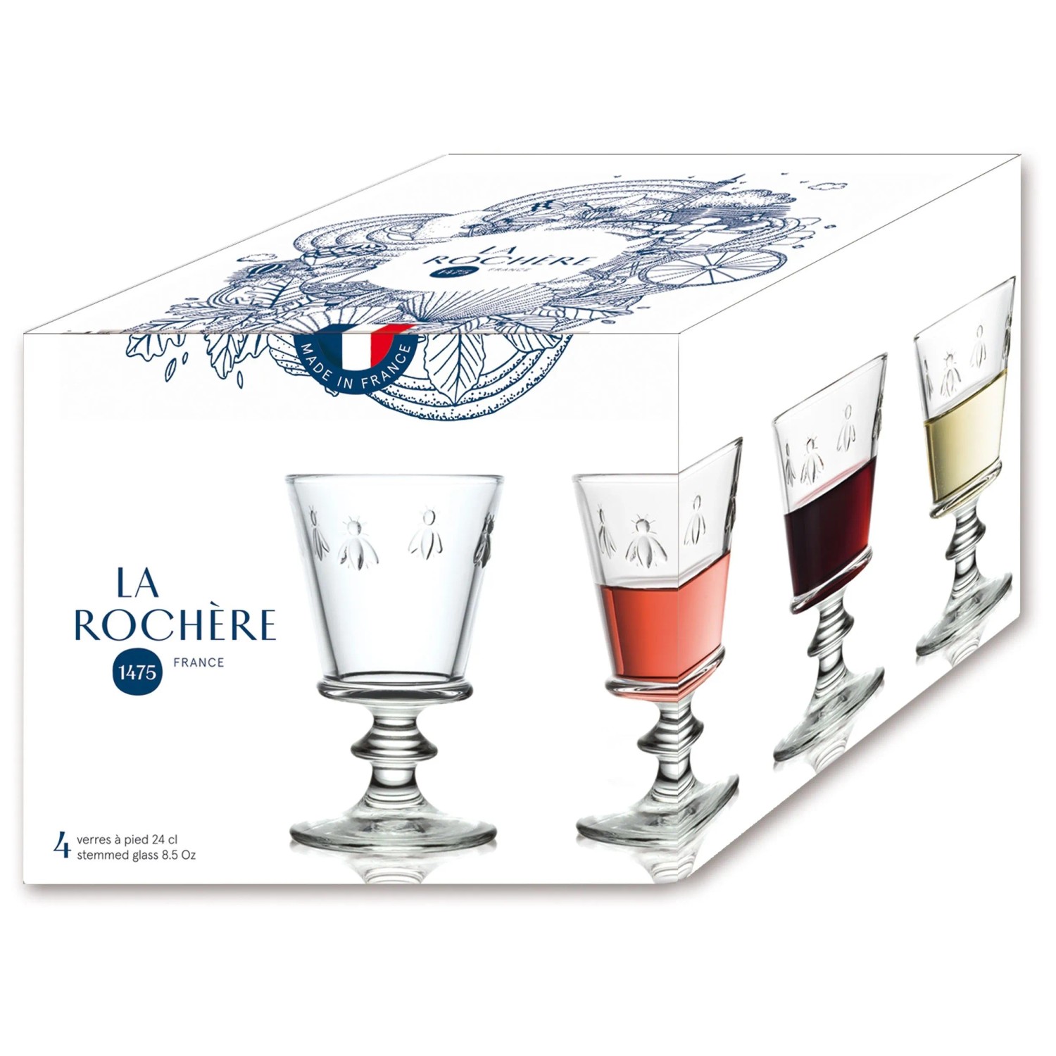 La Rochere Weingläser-Set Abeille Glas Transparent 24 cl / 4 Stk.