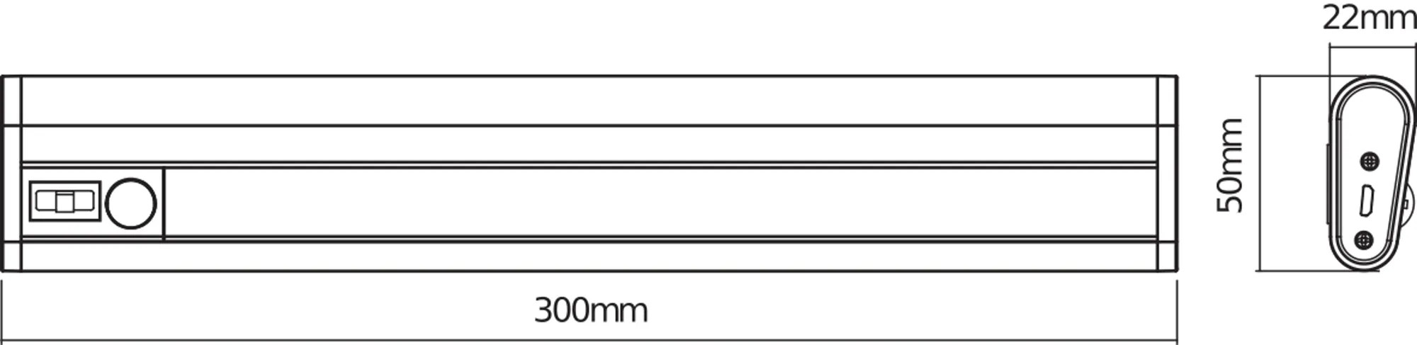 Osram LED-Unterbauleuchte Linear Akku Sensor 300 mm / 1,5 W / 4'000 K ...