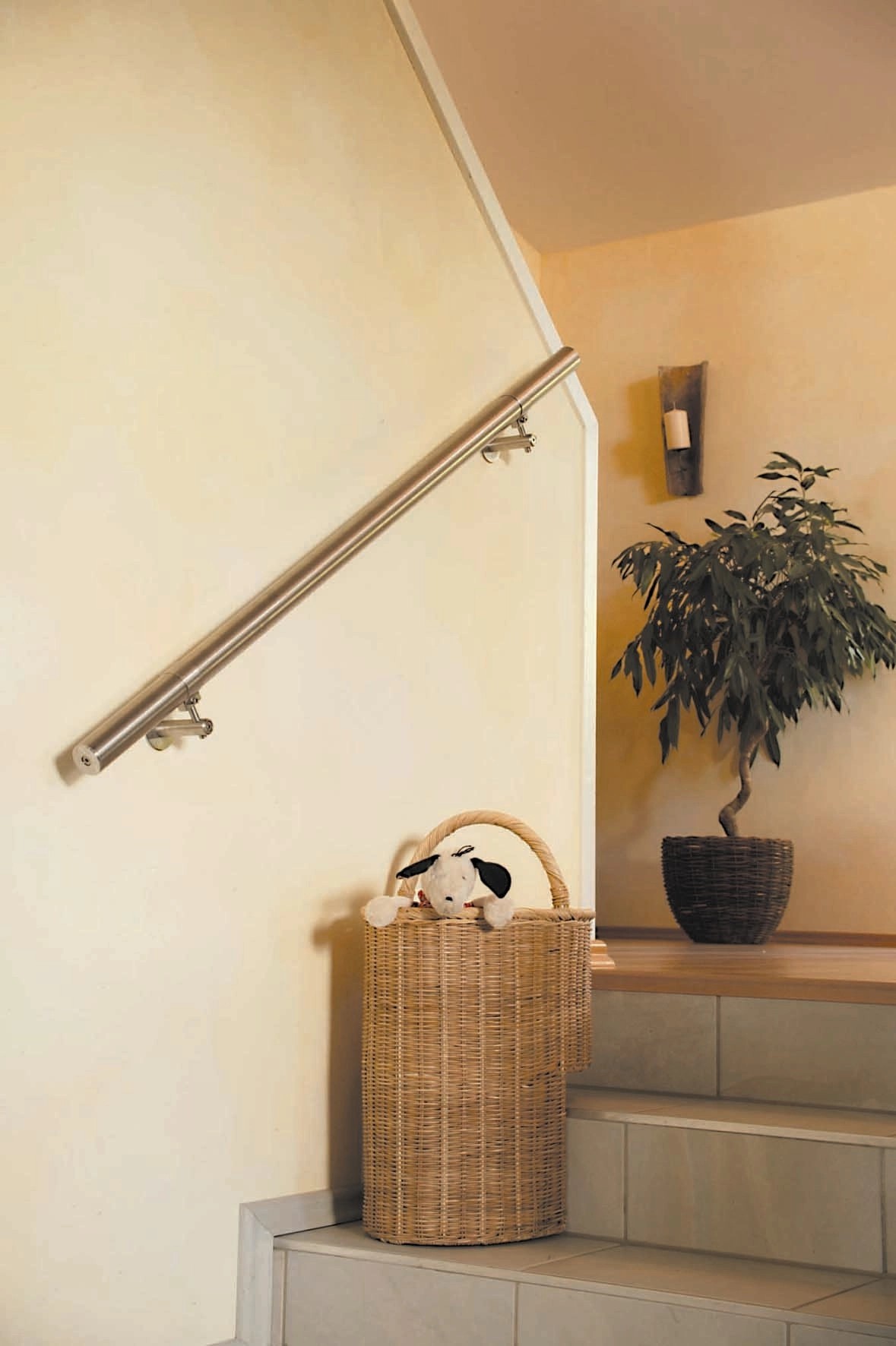 Handlauf Komplettset V2A Ø 40 mm Länge 120 cm kaufen bei OBI