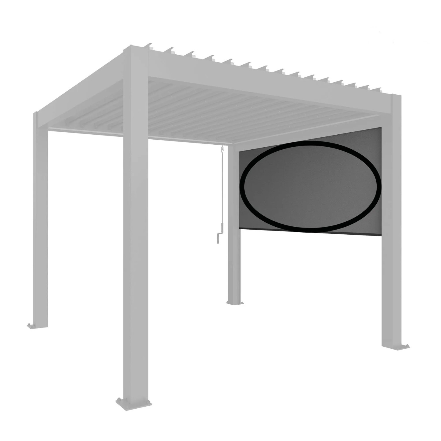 Biohort Sonnenschutzrollo Elektrisch Dunkelgrau-Metallic 4 m