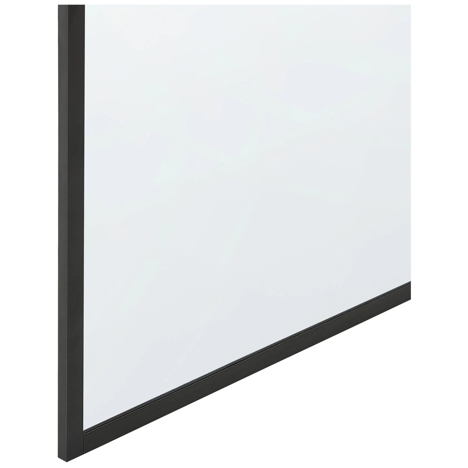 Beliani Duschwand Waspam II Glas Transparent-Schwarz 190 x 100 cm