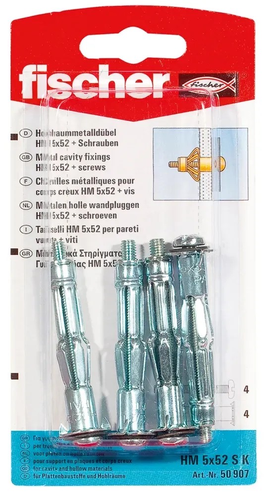 Fischer Holhraumdübel HM 5 x 52 S K NV / 4 Stk. kaufen bei OBI