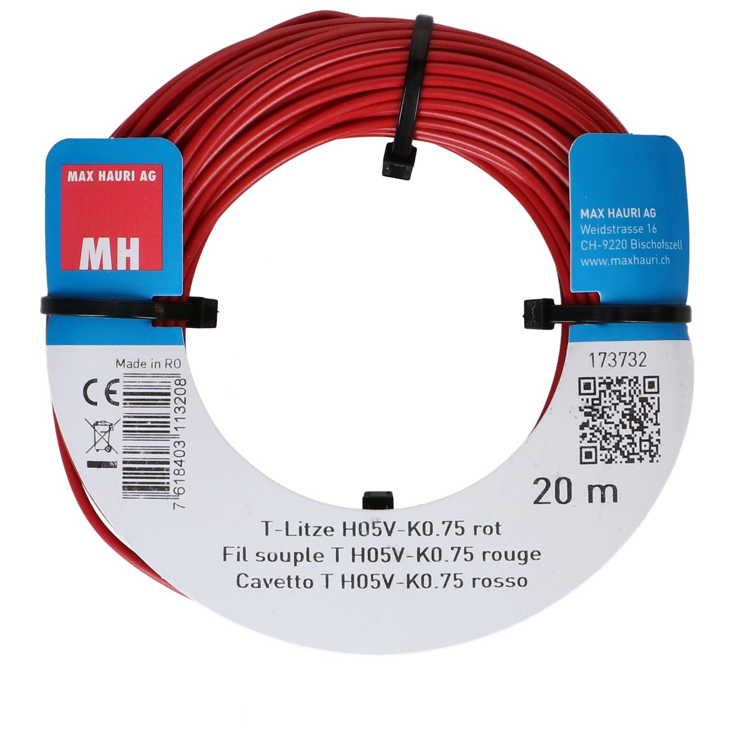 T-Litze H05V-K Rot 0,75 mm² Länge 20 m kaufen bei OBI