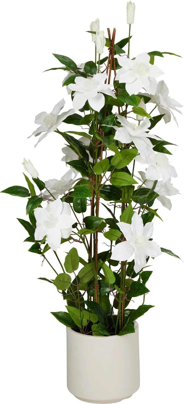 Kunstpflanze Clematis Weiss 98 cm