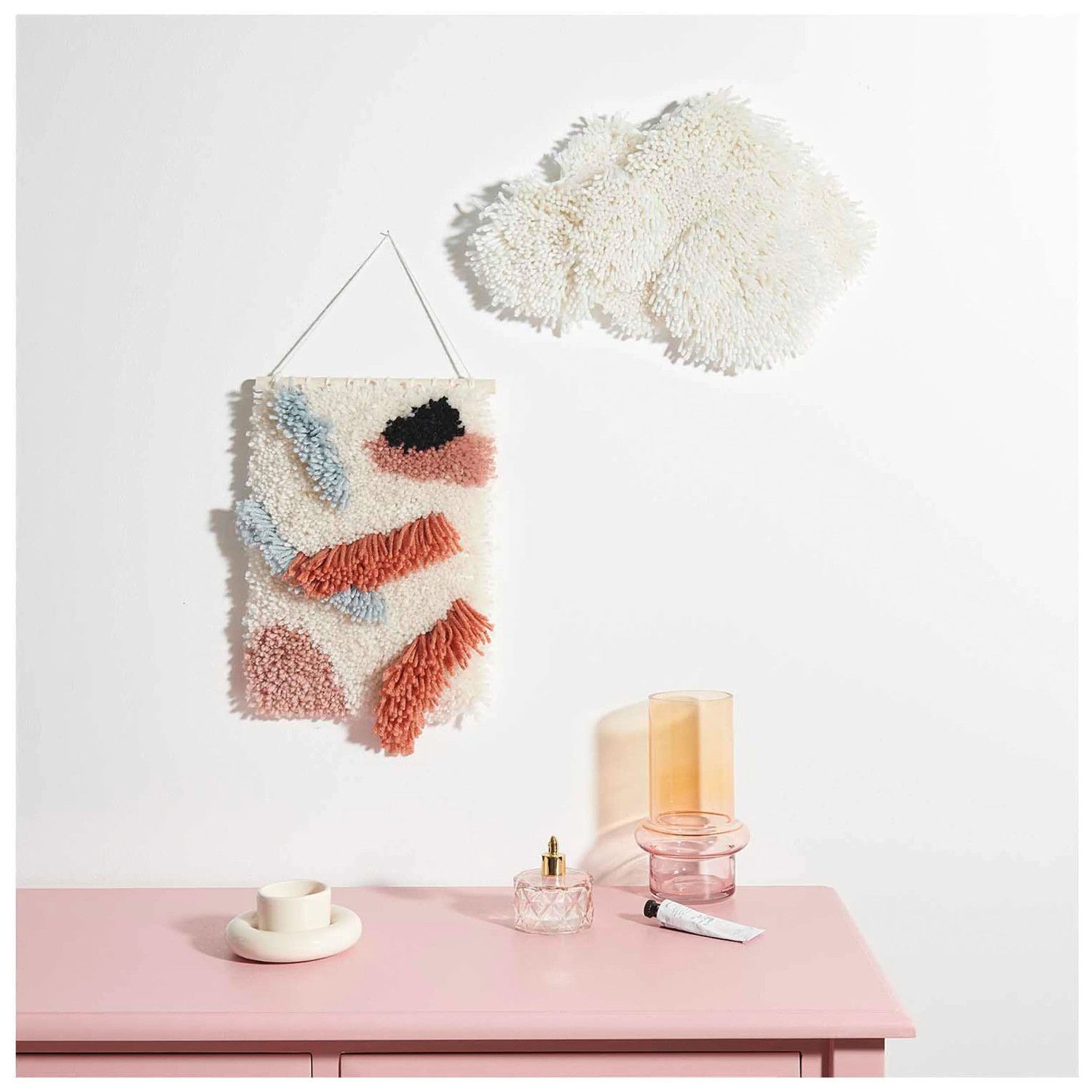 Rico Design Kit point noué Hooki Hooki tenture murale nuage 26 x 41 cm