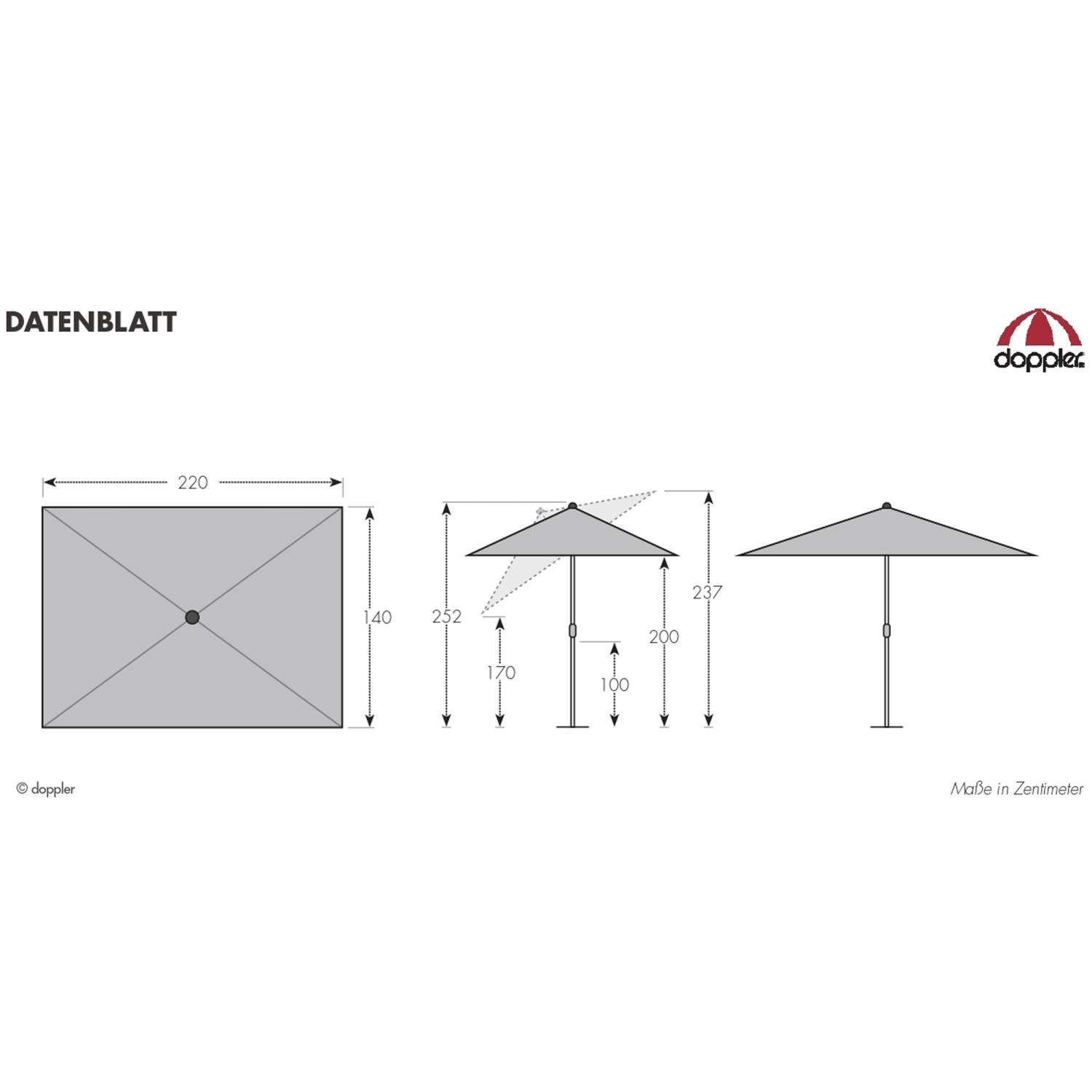 Sonnenschirm Expert Auto Tilt Greige 220 x 140 cm kaufen bei OBI