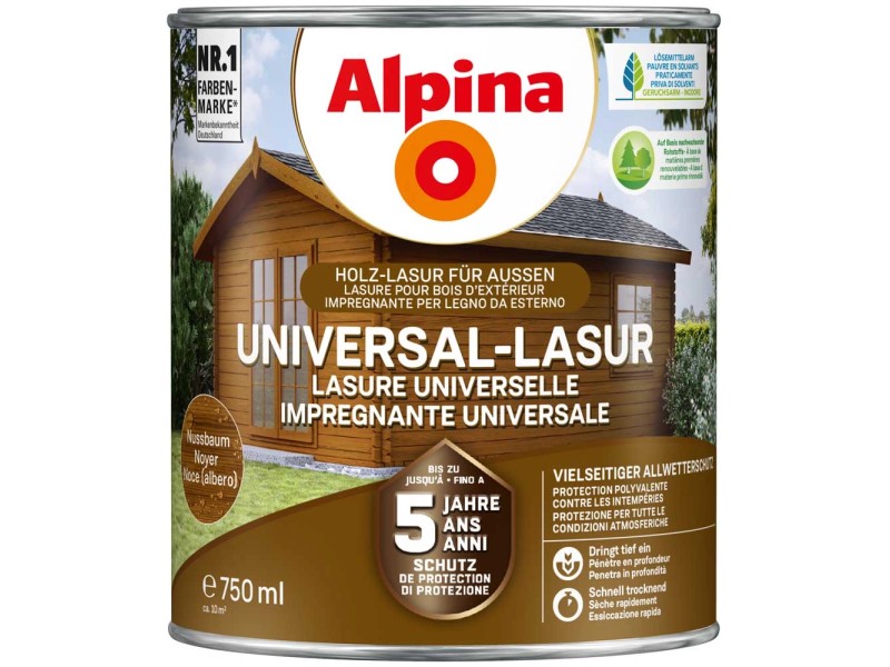Alpina Universal-Lasur DIF Nussbaum 750 ml kaufen bei OBI