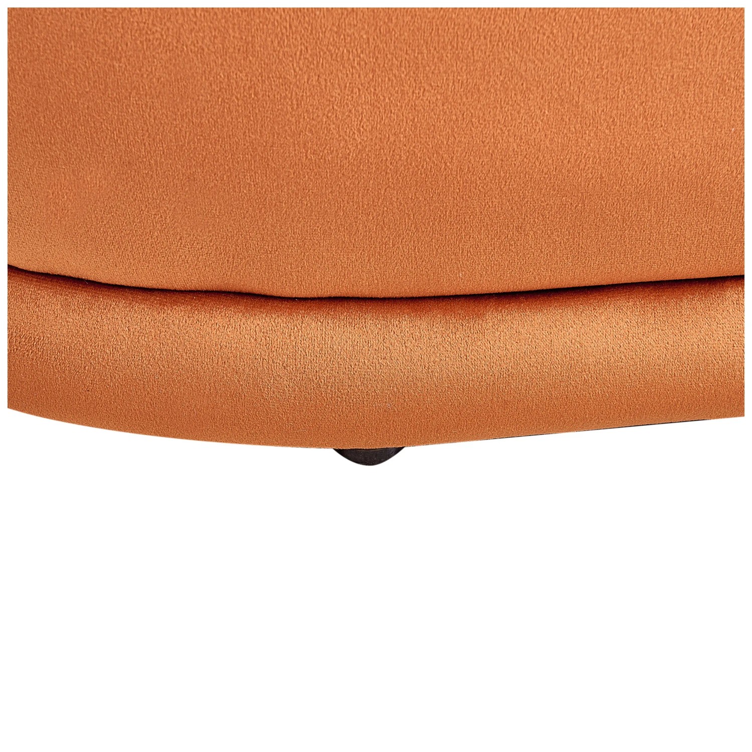 Banc de lit Beliani Ellendale tissu velours Orange (HxlxP) 40 x 90 x 41 cm