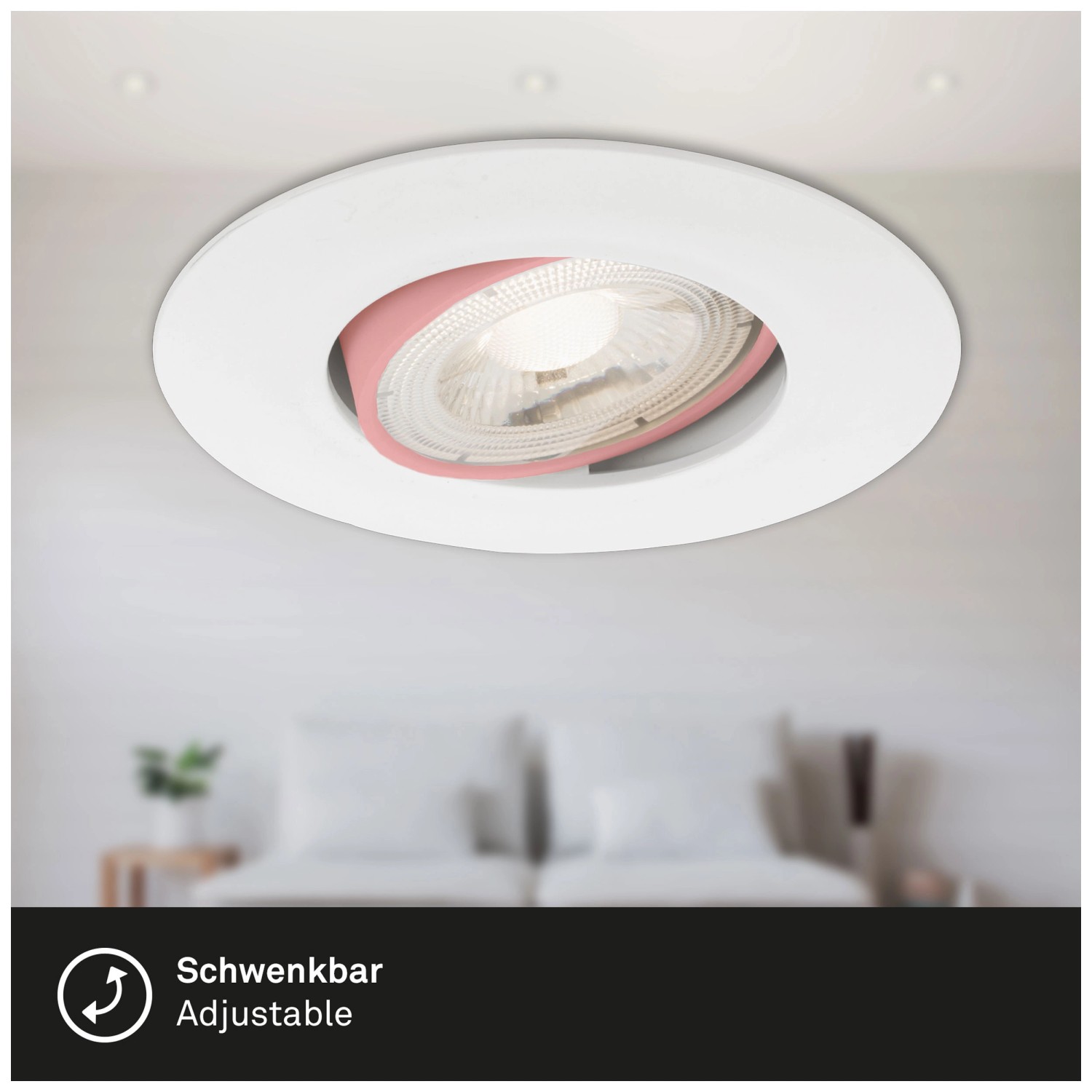 LED-Einbauleuchten dimmbar schwenkbar Weiss 4,9 W / 480 lm / 3er-Set ...