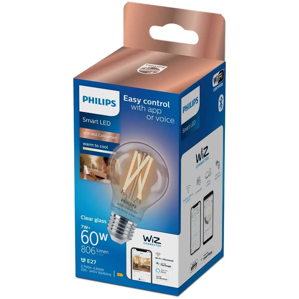 Philips Smart-LED Standard Filament klar dimmbar E27 / 60 W / 806 lm