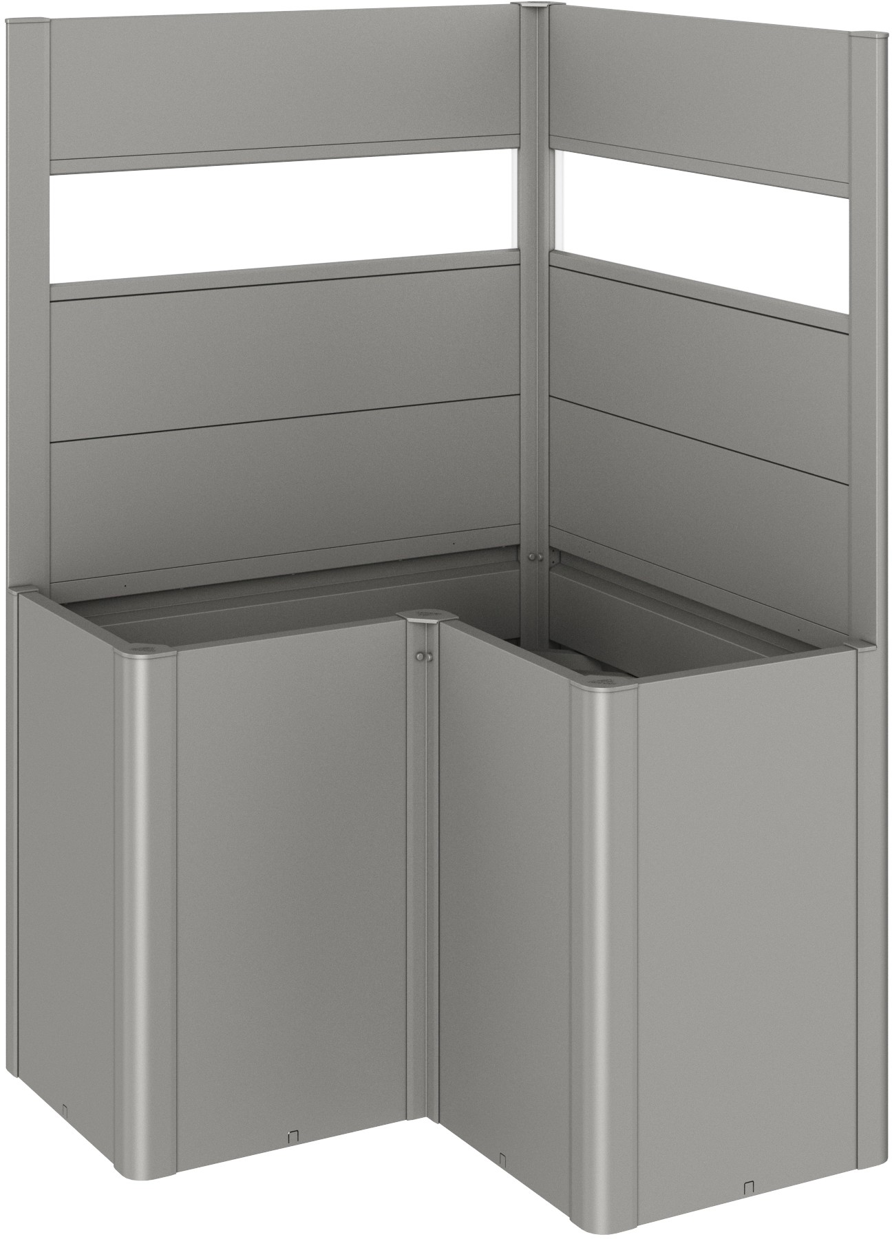 Biohort Sichtschutz Belvedere L-Form 2 Stk. m. Acrylglas Gr. L100 Quarzgr.-Met. kaufen bei OBI