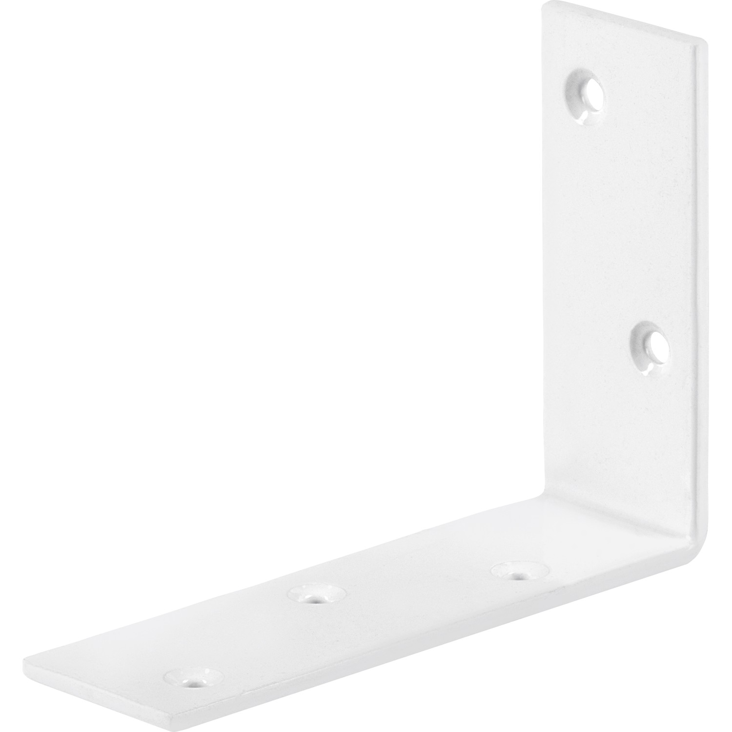 Équerre de construction en acier thermolaqué Blanc (HxlxP) 100 x 75 x 30 mm