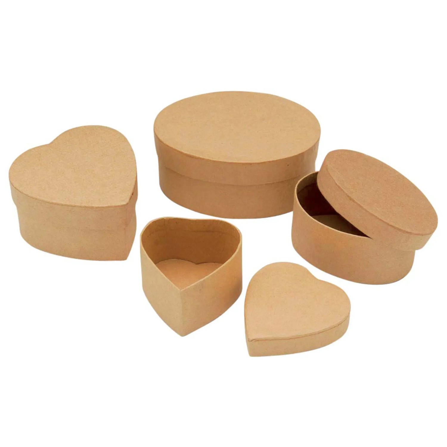 Glorex Mini-Boxen-Set Pappe Natur 4-tlg.