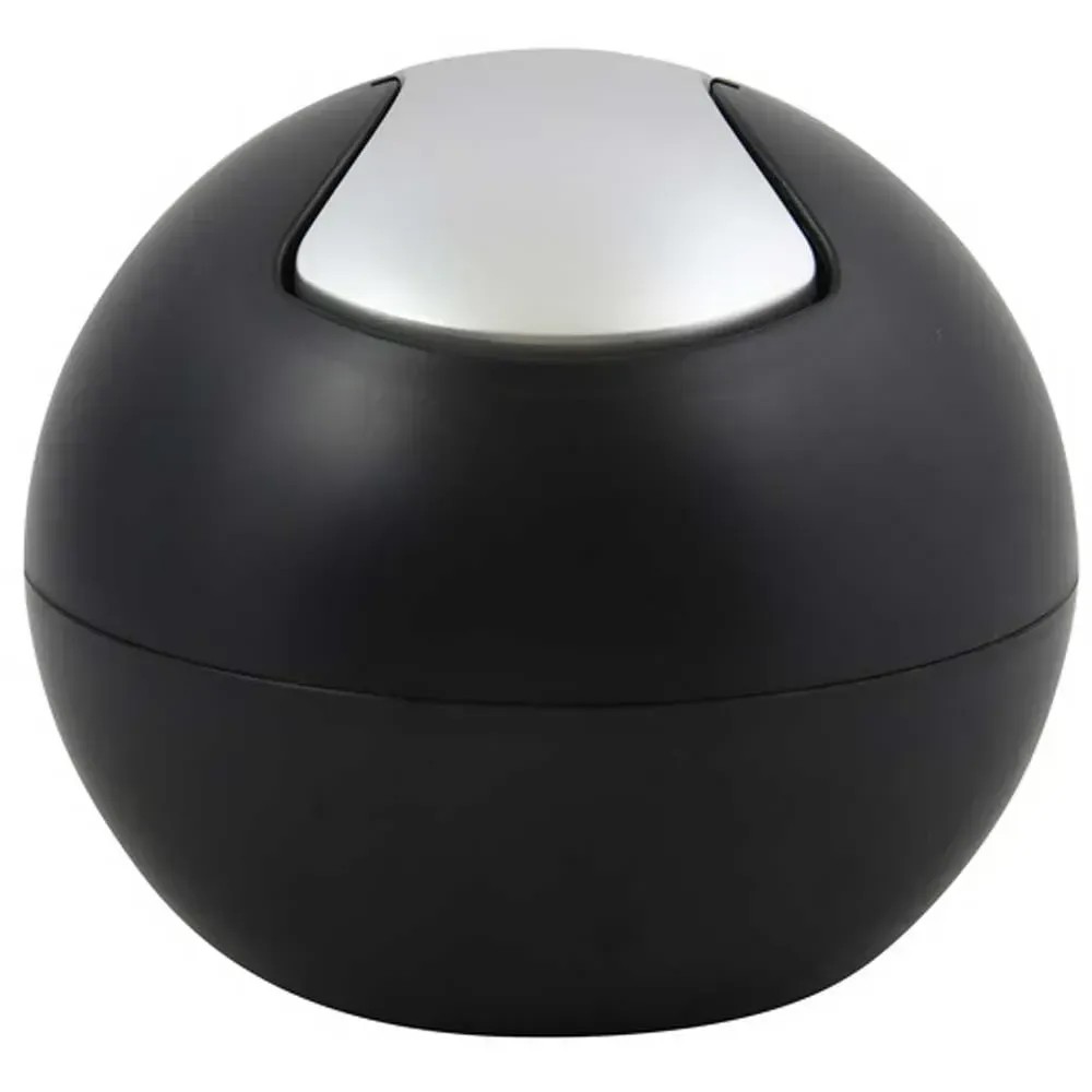 Spirella Abfalleimer Bowl matt Schwarz 1 l