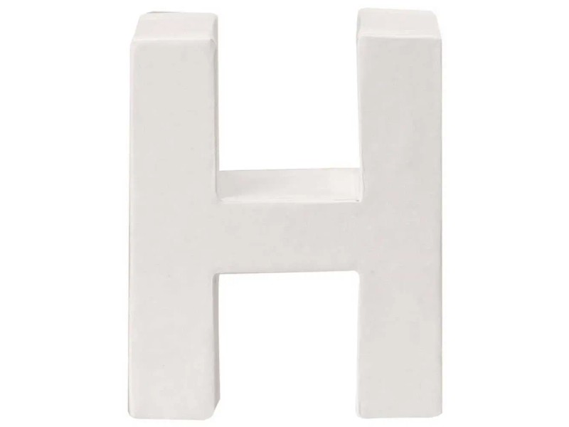 Papp-Buchstabe H FSC®-zertifiziert Höhe 10 cm / Stärke 3,5 cm