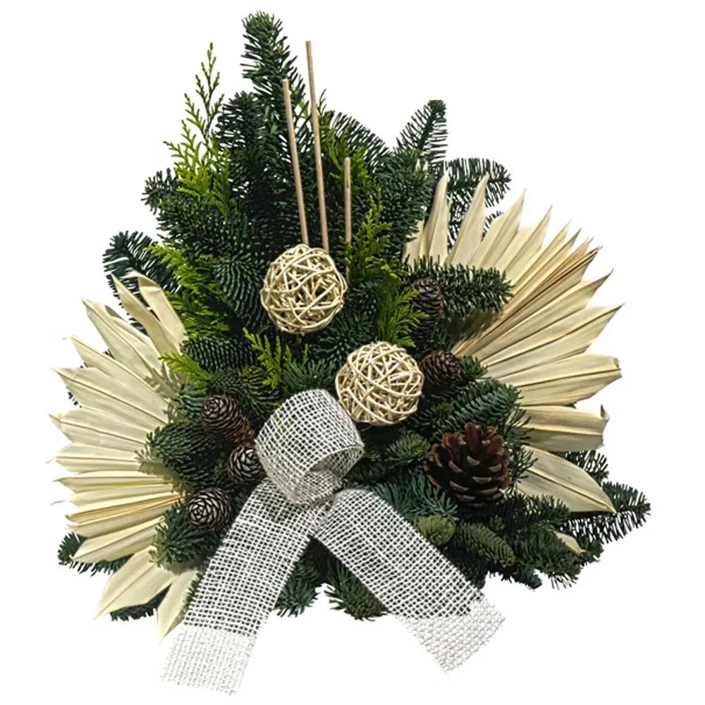 Grabgesteck hoch auf Birkenscheibe assortiert 40 x 40 cm / Höhe 40 cm ...