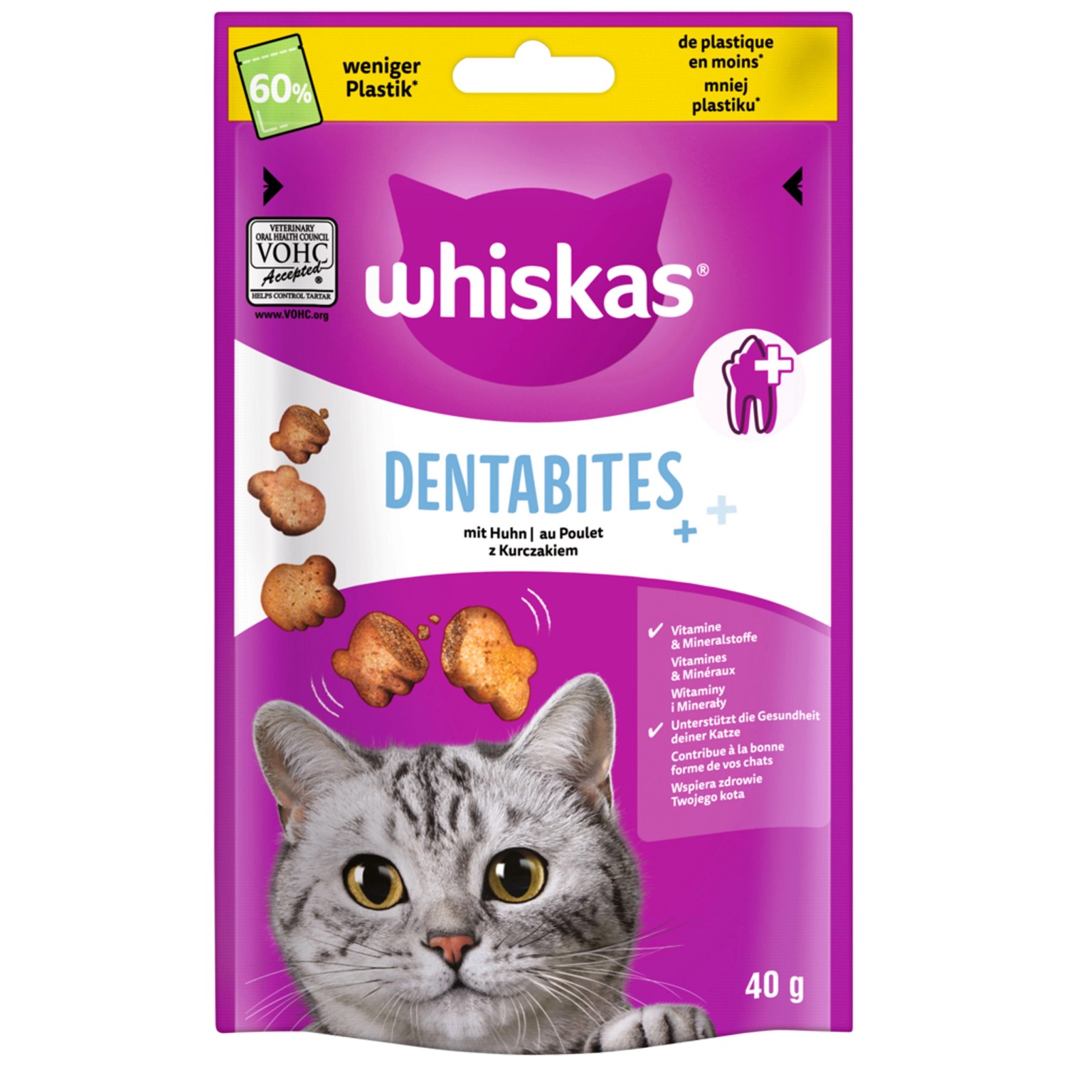 Whiskas Snacks Dentabites mit Huhn 40 g kaufen bei OBI