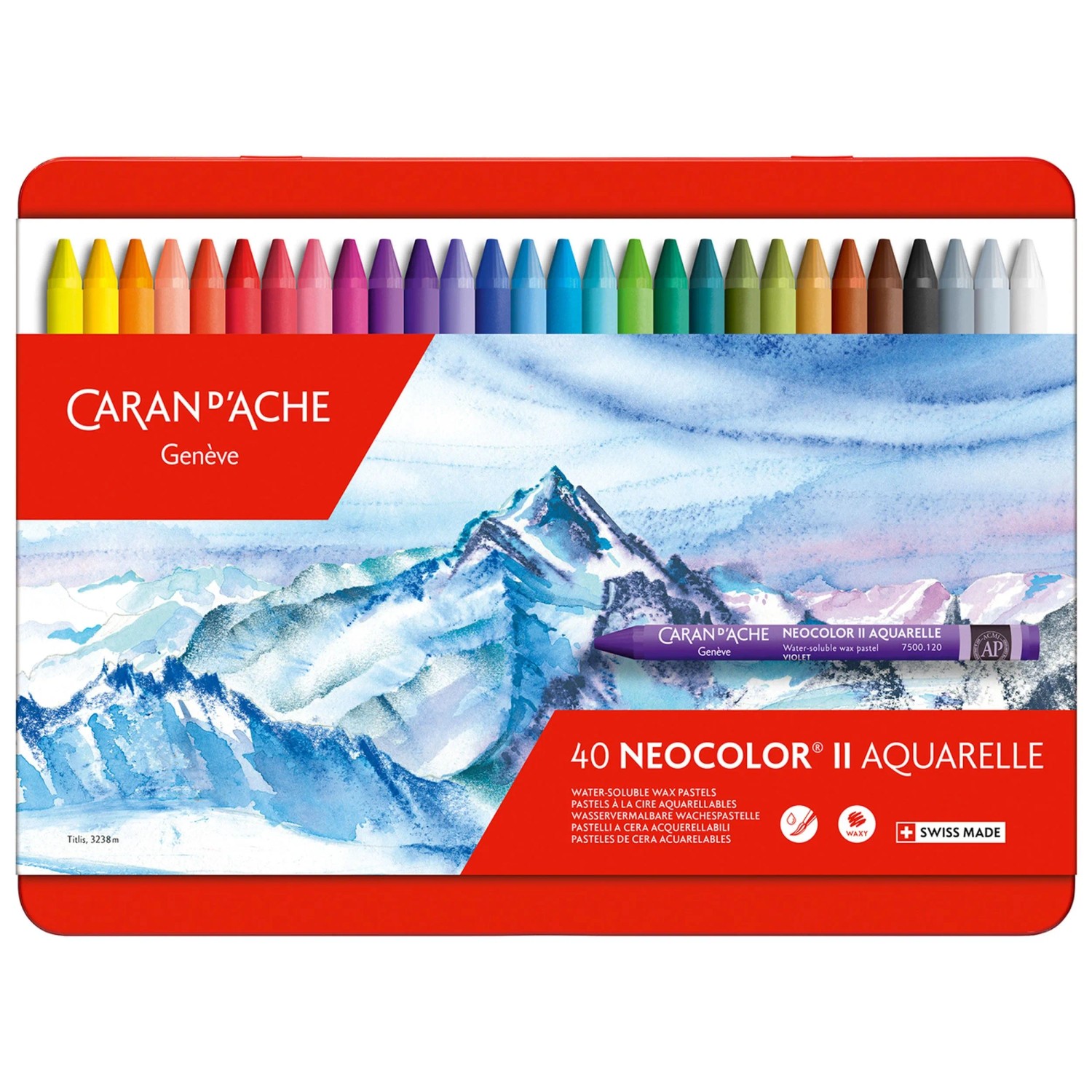 Caran d'Ache Wachsmalkreiden Neocolor II Pastelle 40 Stk.