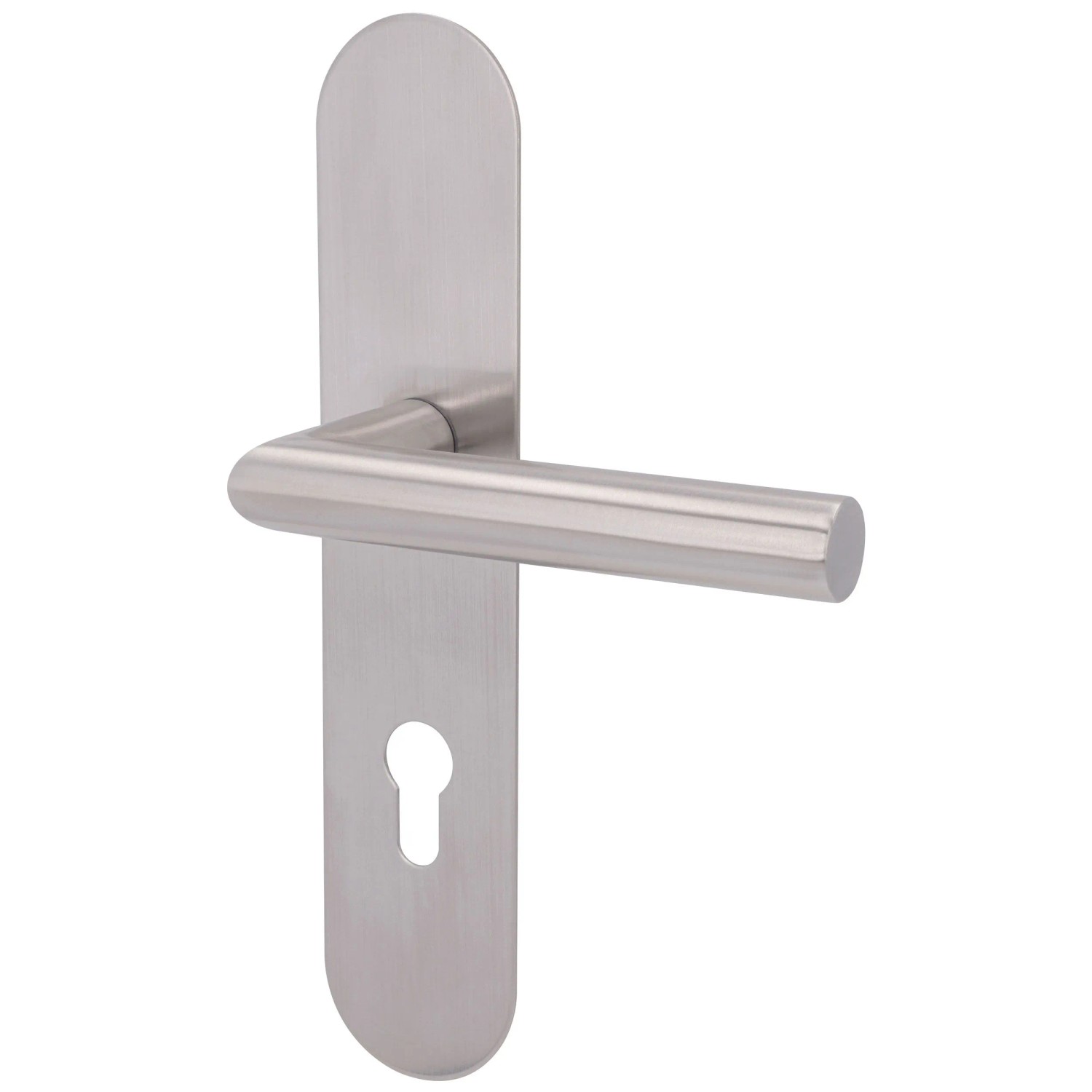 Alpertec Garniture plaque longue Simply Stick inox sat. cylindre prof ...