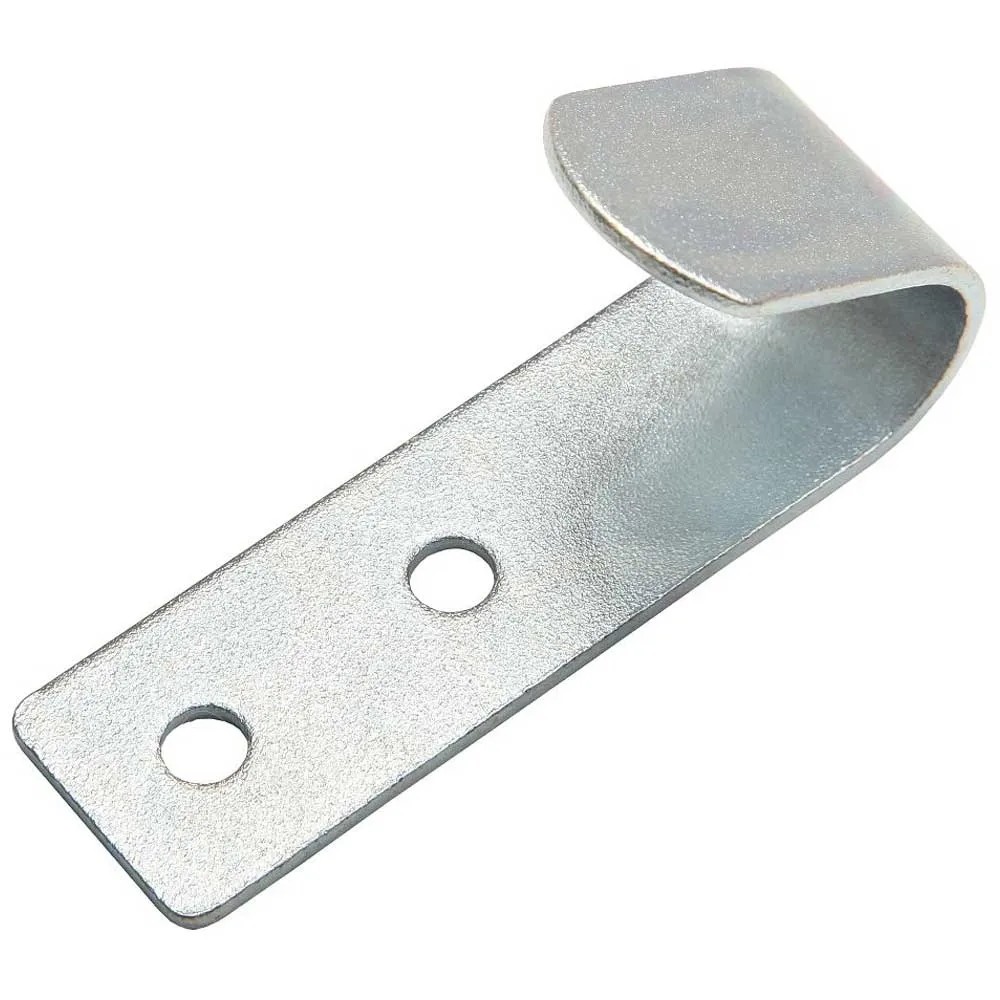 Crochet plat en acier 54 x 13 mm