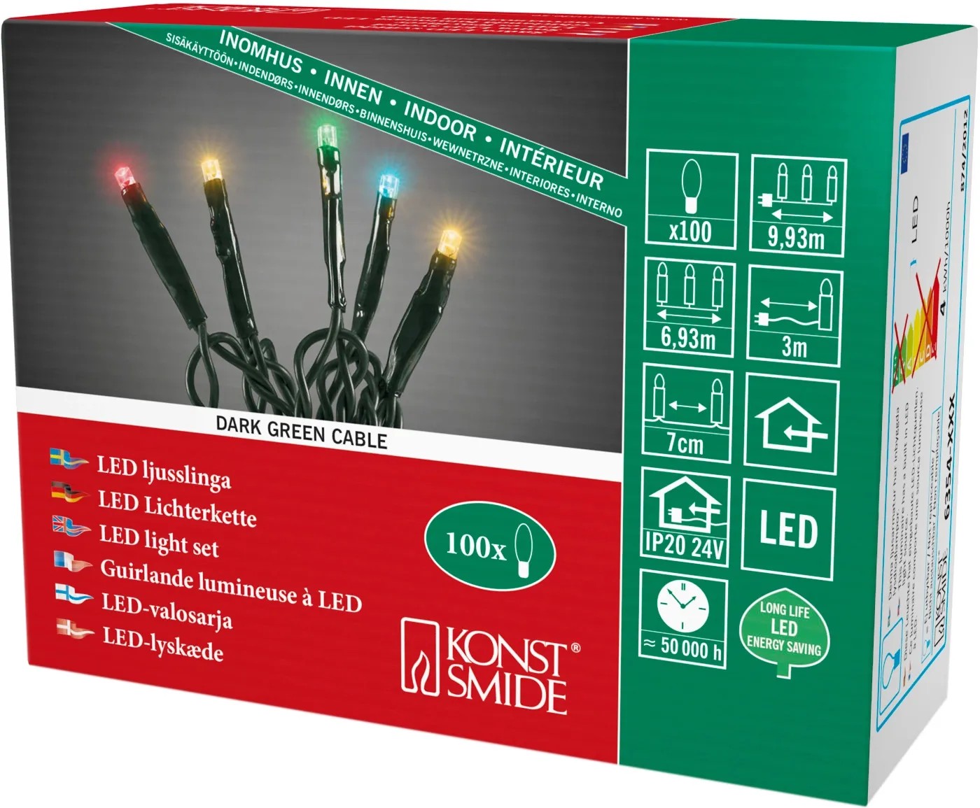 Konstsmide Mikro-LED-Lichterkette Bunt 100 LEDs kaufen bei OBI