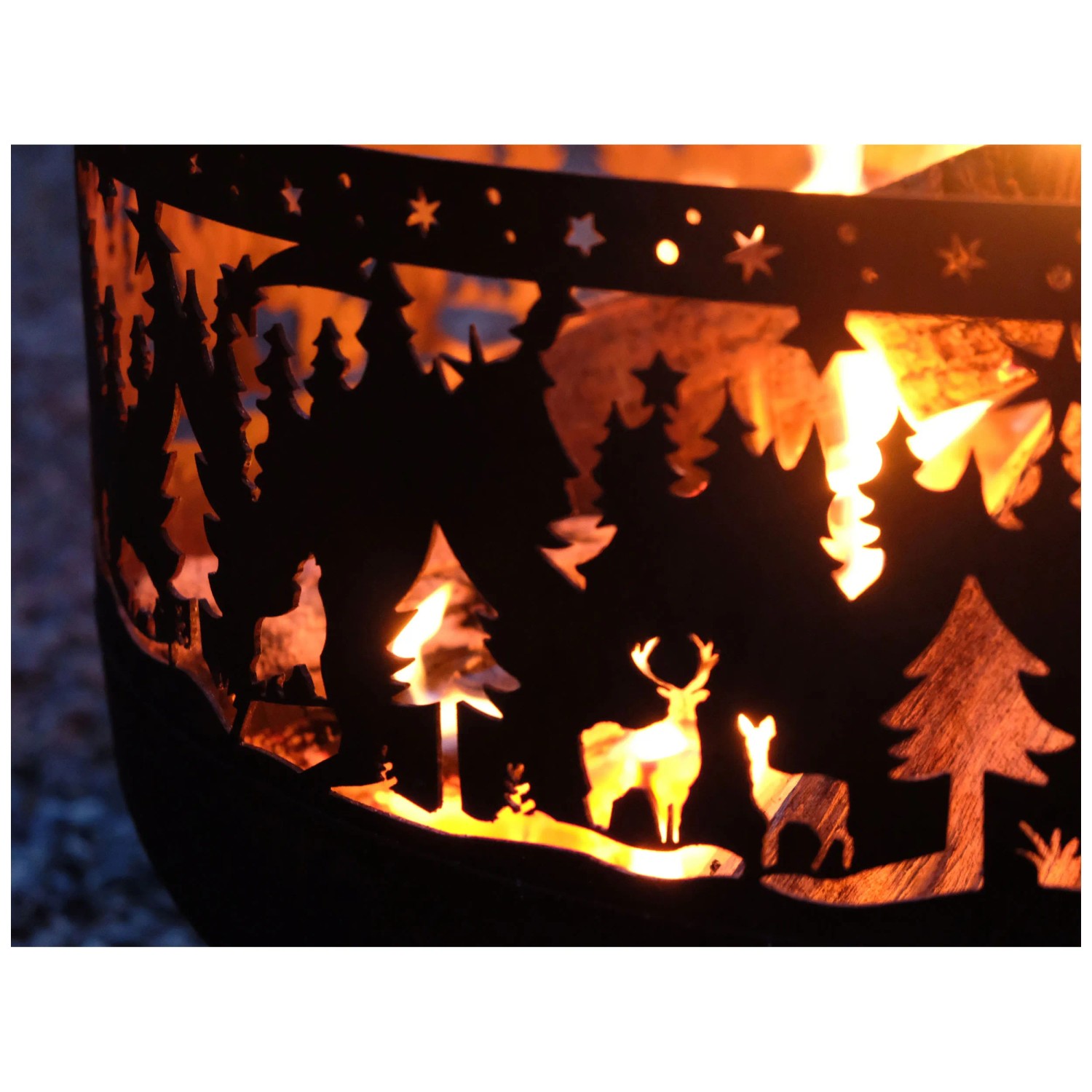 Nouvel Feuerschale Forest Stahl Schwarz Ø 60 x 40 cm